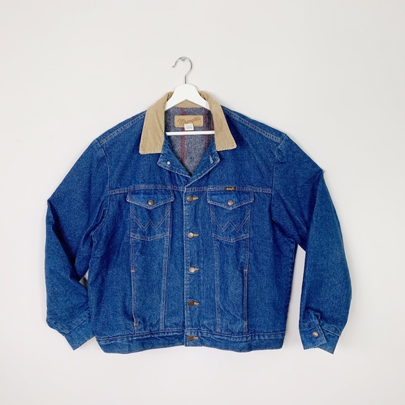 Wrangler | Jackets & Coats | Jean Jacket Made In Usa Size 46 Vintage ...